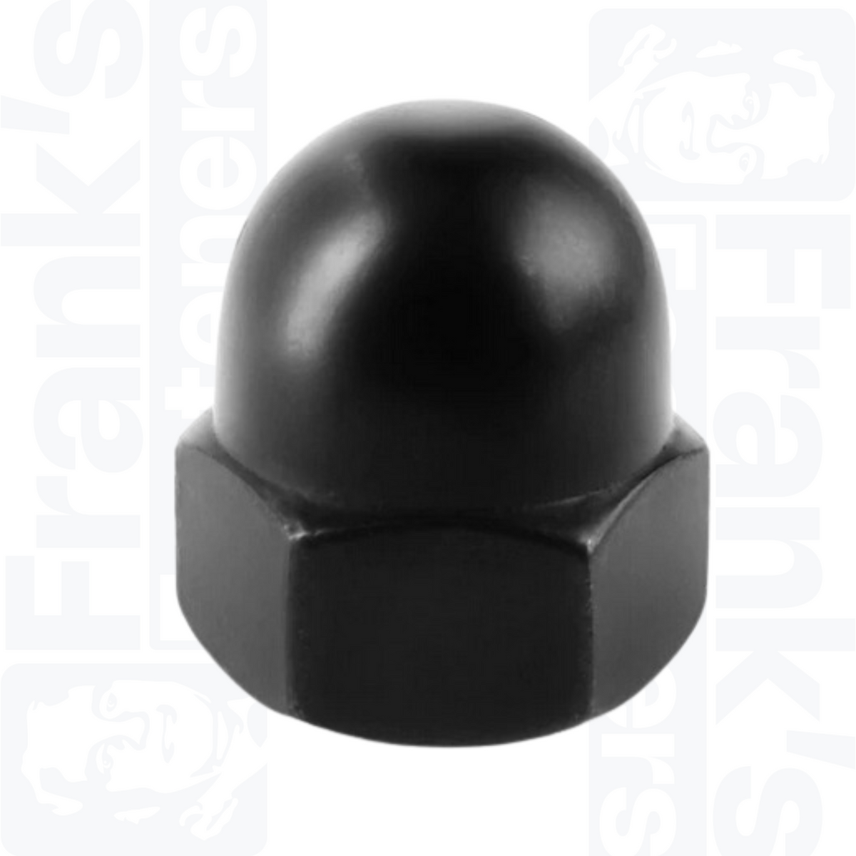 M3 Hexagon Domed Cap Nut (DIN 1587) - Black Stainless Steel (A2) – Frank's Fasteners