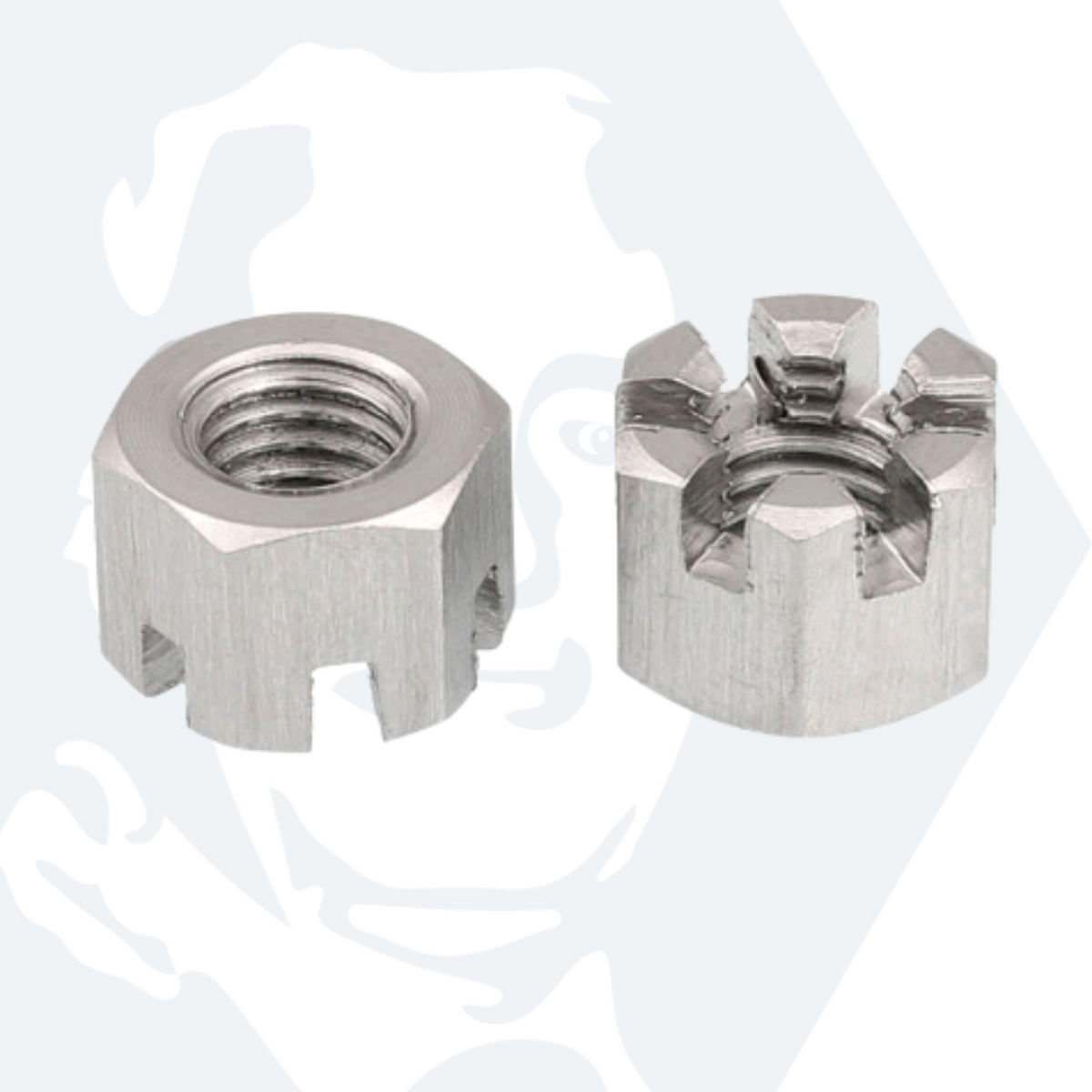 M10 Hexagon Slotted Castle Nut (DIN 935) - Stainless Steel (A2) – Frank ...
