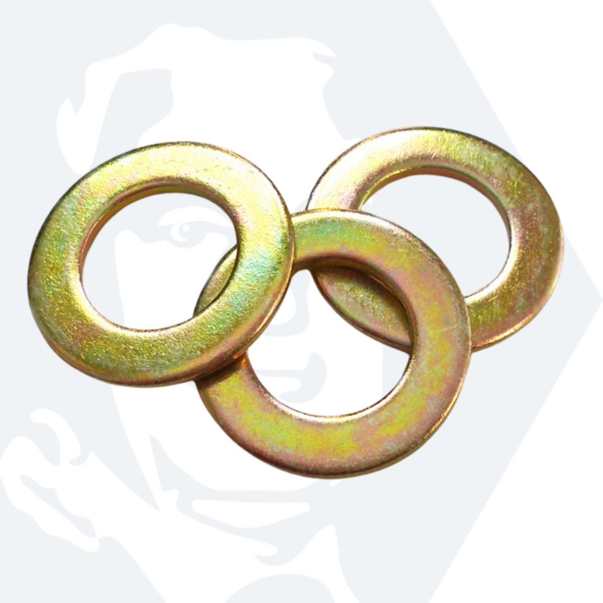 M5 Form A Flat Washers (DIN 125) - Zinc Plated Yellow Passivated ...