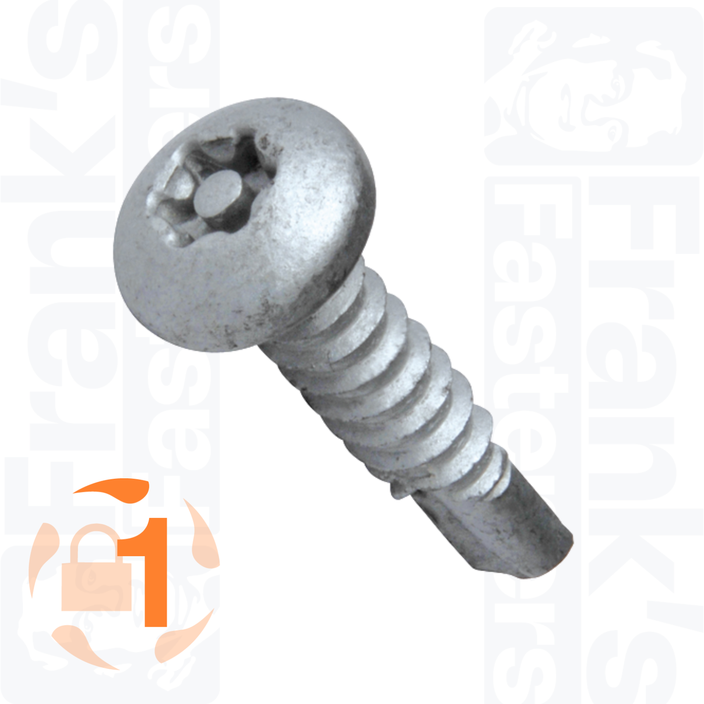 #8 x 1" Pan Head 6-Lobe Pin Self Driller, Delta Protekt® Coated Steel ...