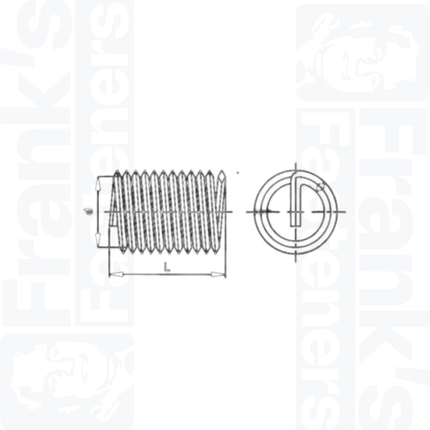 M8 x 12mm Wire Thread Insert DIN 8140-1 | Stainless Steel A2 – Frank's ...