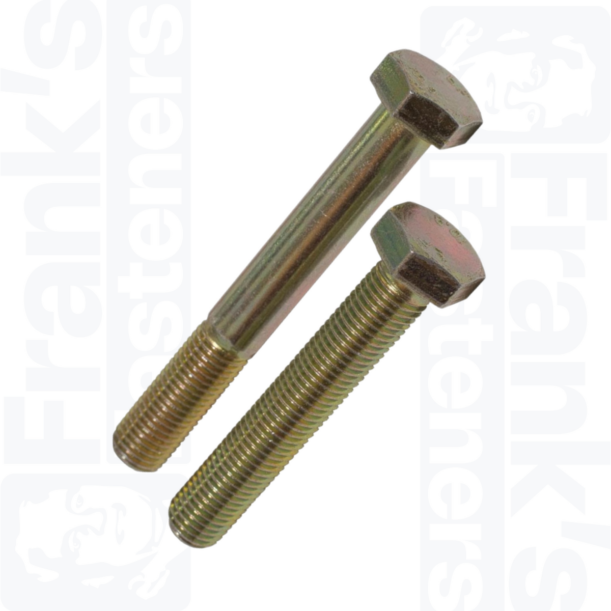 M8 x 20mm Fully Threaded Metric Hexagon Head Bolt DIN 933, Zinc Plated ...