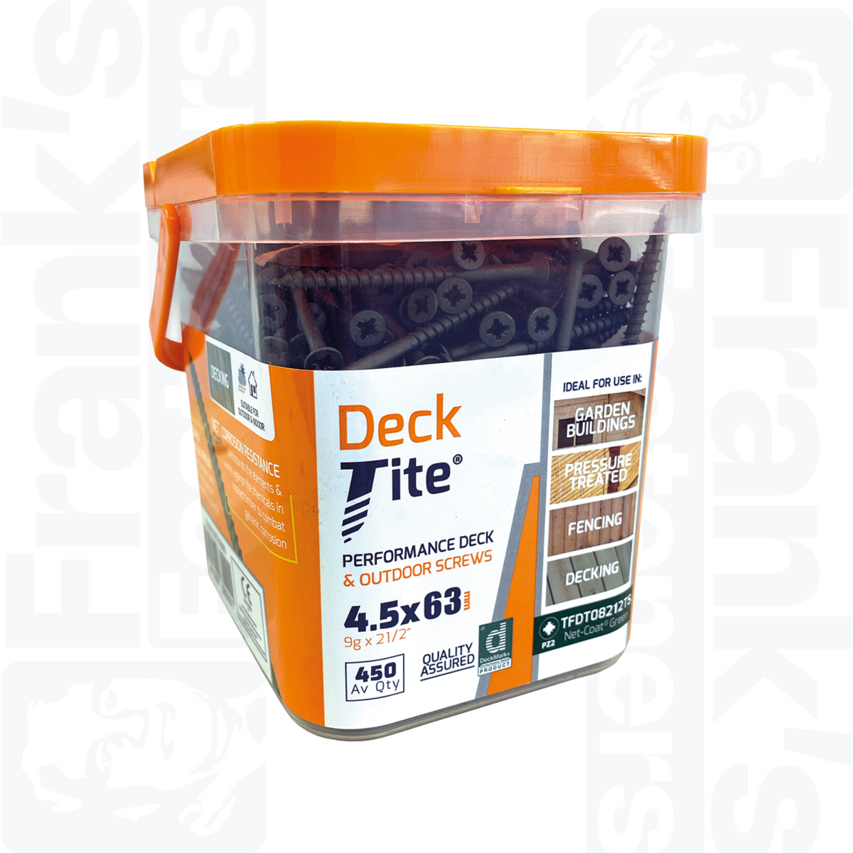 DECK-TITE® 4.5 x 50mm Pz Csk Screw - Net-Coat (Box of 500) – Frank's ...
