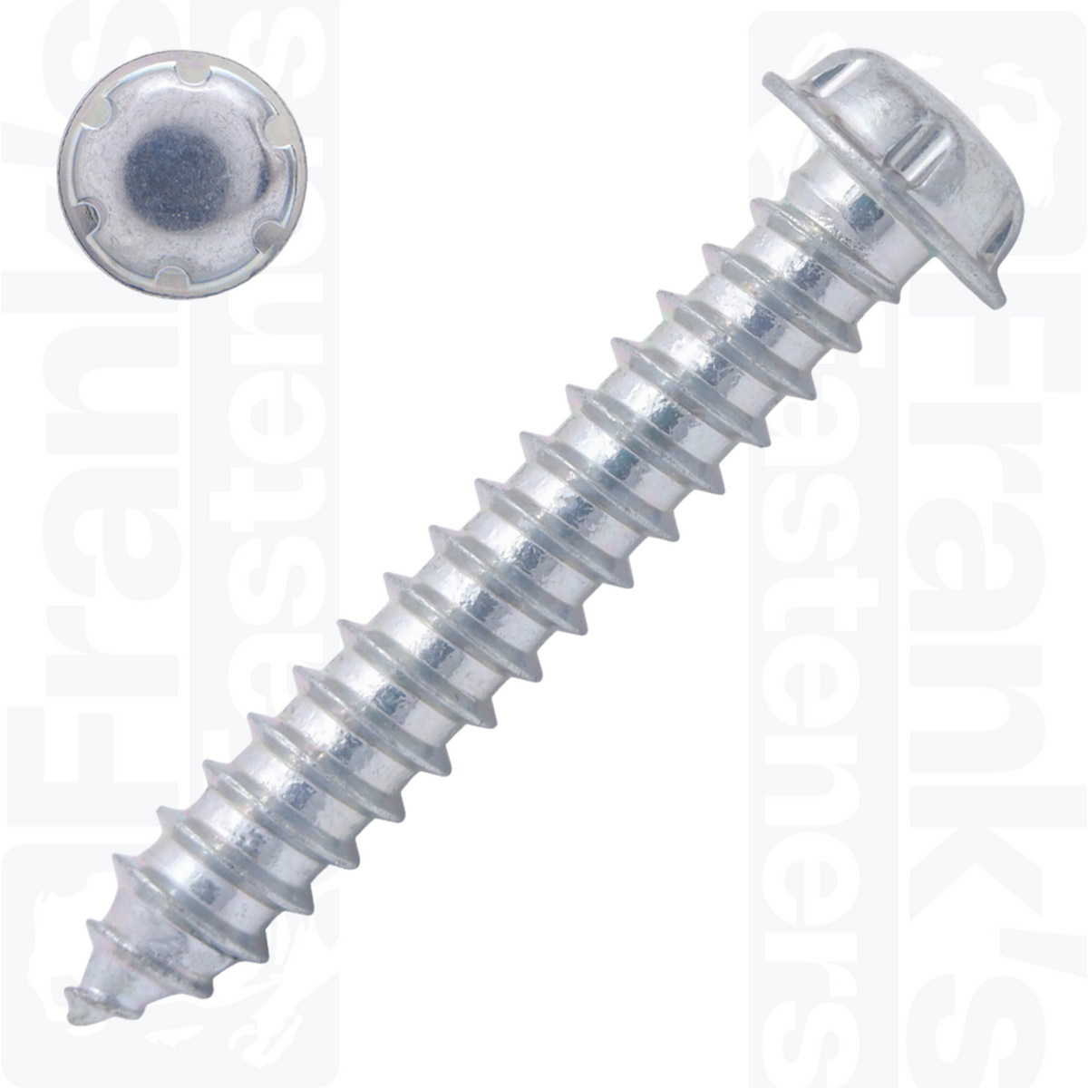 #8 x 3/4" Flange Head System Zero® Self Tapper - Zinc Plated Steel (Bo ...